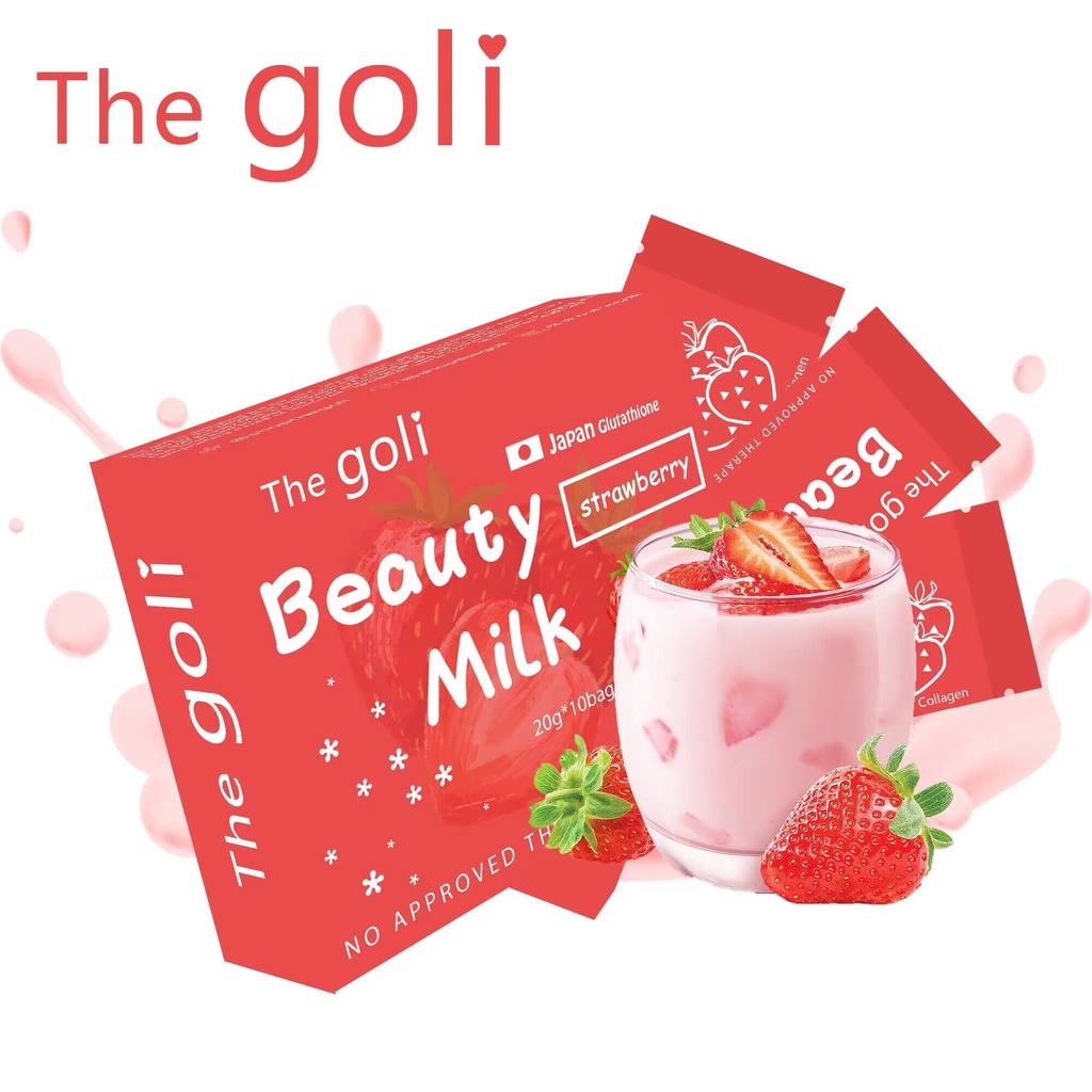 Thegoli Beauty Milk Premium Japanese Glutathione Strawberry Collagen ...