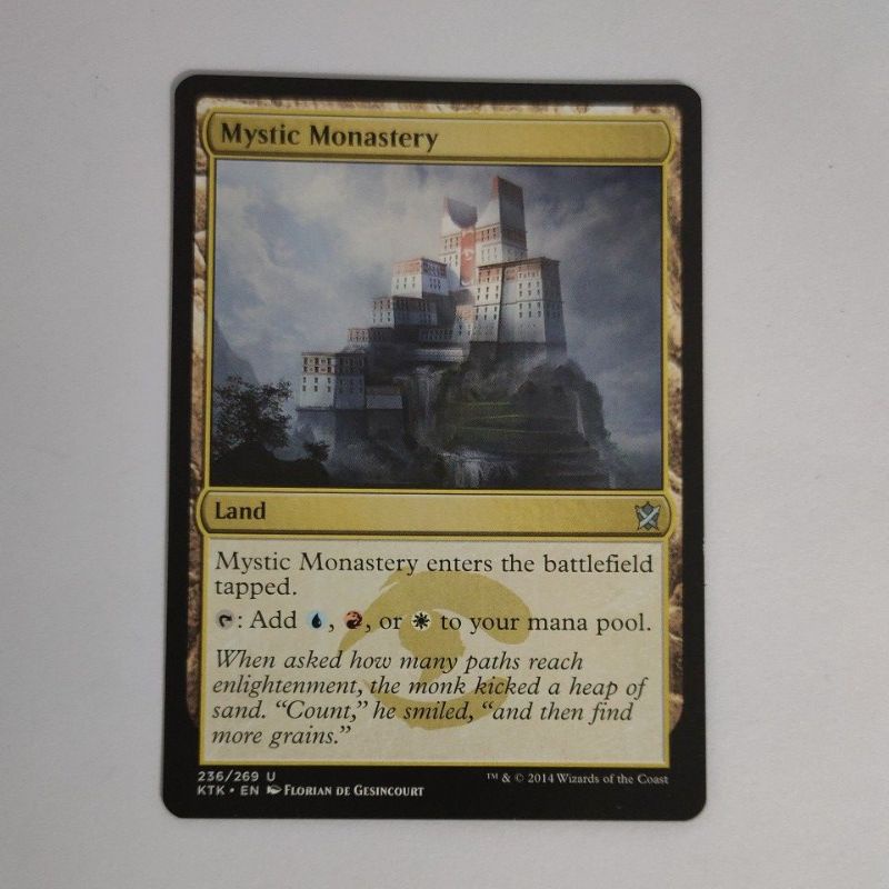 MTG Card MYSTIC MONASTERY Magic the Gathering Trading Card Game Land ...