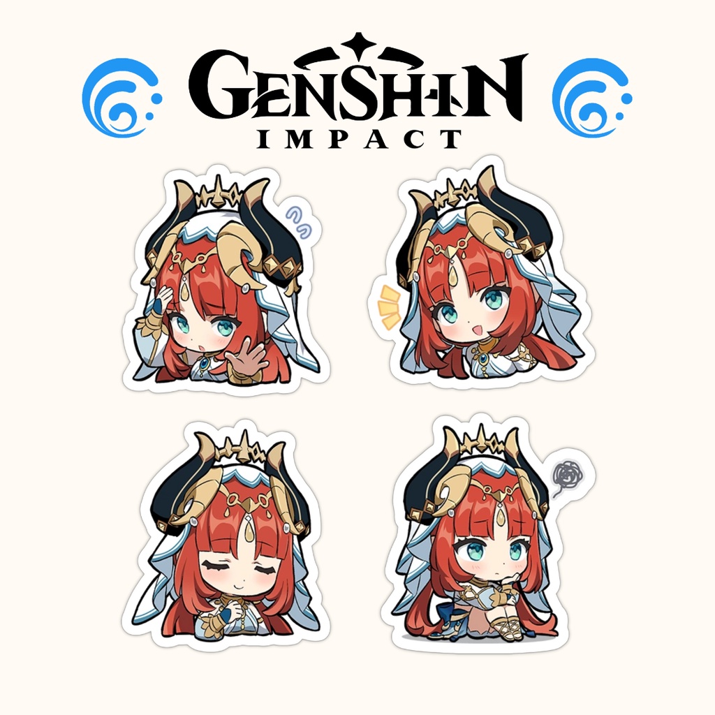 Genshin Impact Nilou Emoji Sticker Set (4pcs) | Shopee Philippines