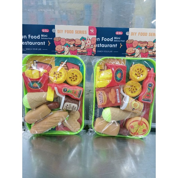DIY FUN FOODS REASTAURANT MINI DELICIOUS FOOD SERIES TOYS | Shopee ...