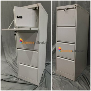 4 Layer Vertical Cabinet with Safety Vault, Lockable Filing cabinet ...
