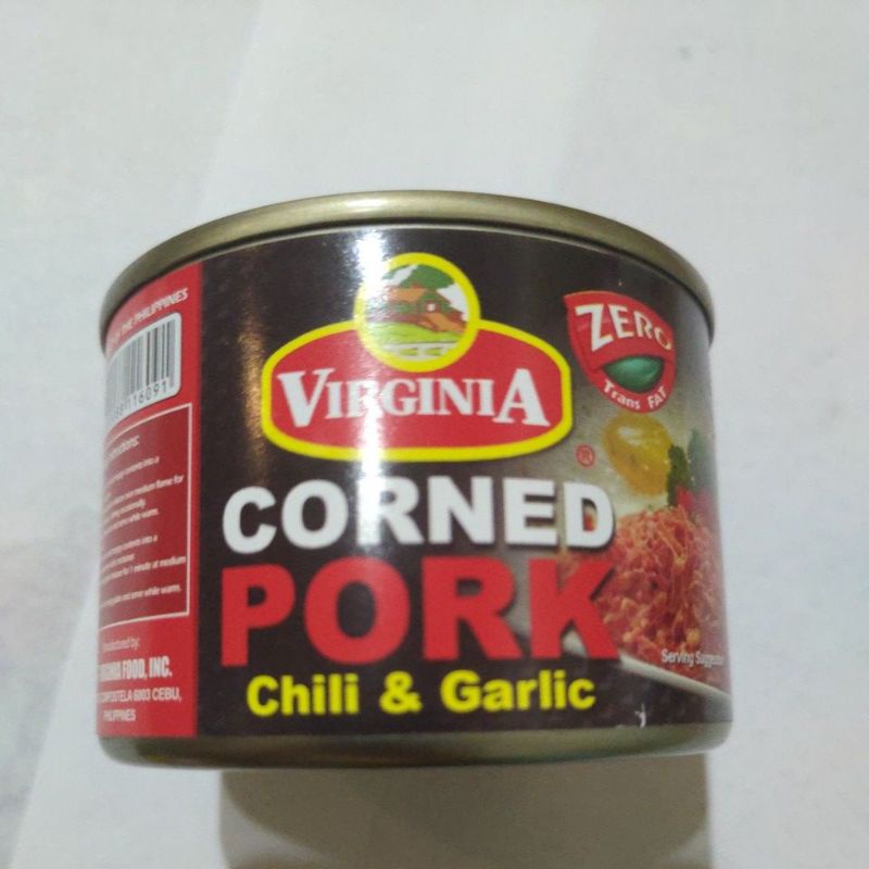 Virginia Corned Pork chili and garlic 180g Hot and spicy | Shopee ...