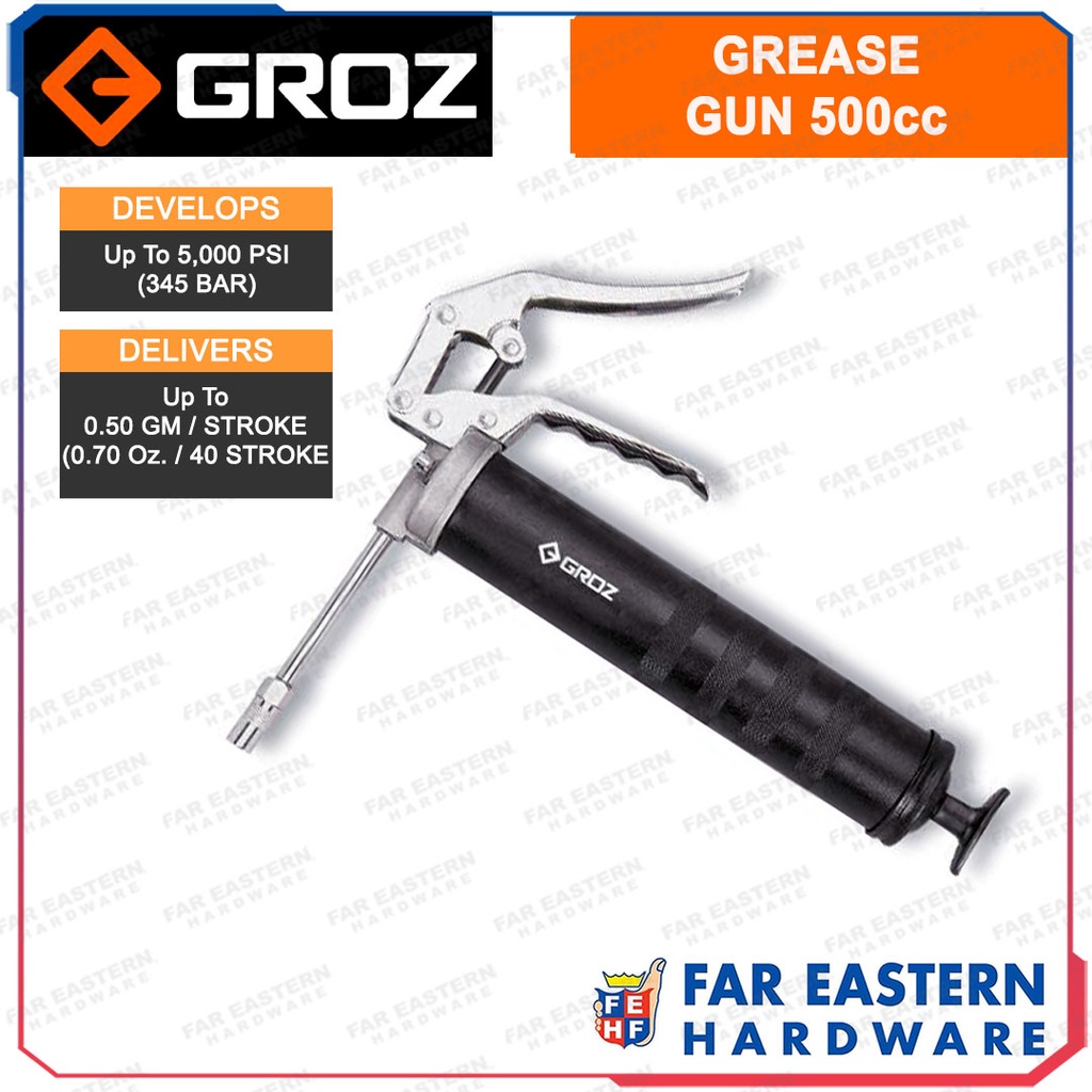 GROZ Grease Gun Hand Operated 500cc G5 | Shopee Philippines