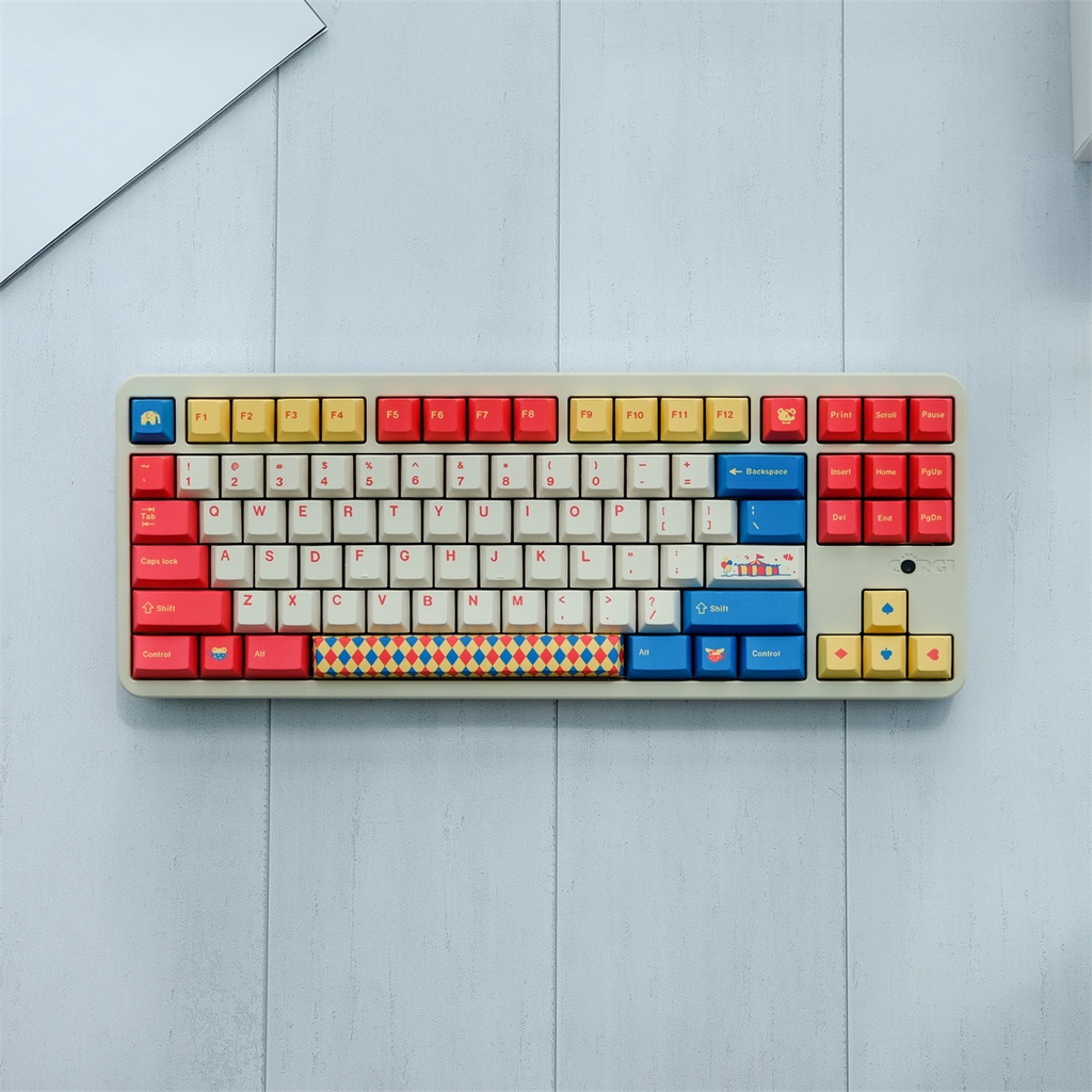 129 Keys GMK Circus Keycaps Cherry Profile English PBT Dye Sublimation ...
