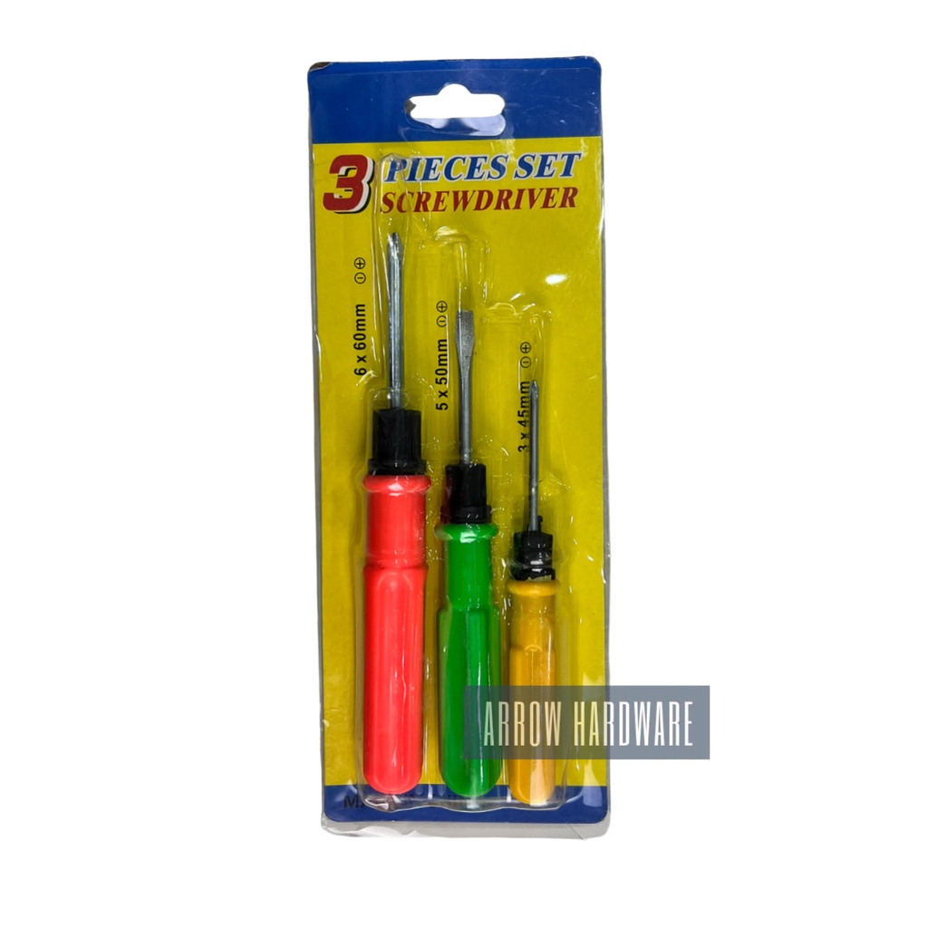 Classic Screwdriver Set Steel Flat Screw driver Philip Screw Tools 3pcs ...