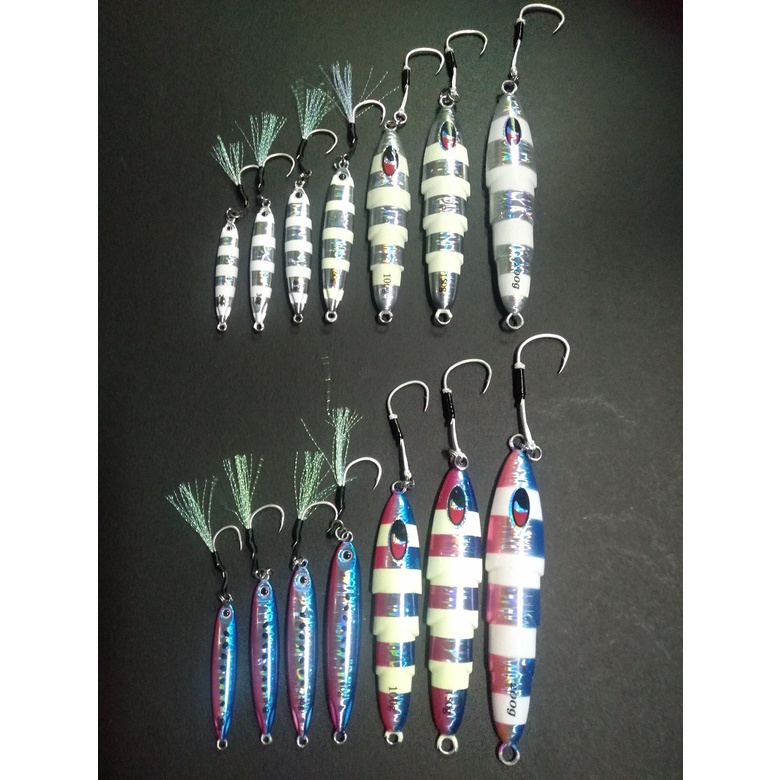 GENCHI JIGS BUDGET MEAL WITH FREE ASSIST HOOKS JIGAHOLIC JIGS FOR ...