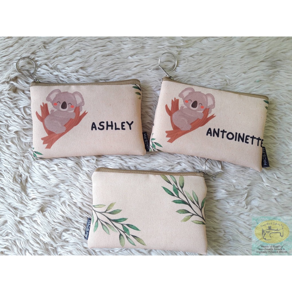 Personalized Wallets Canvas Coin Purses With Zipper Puller Options ...