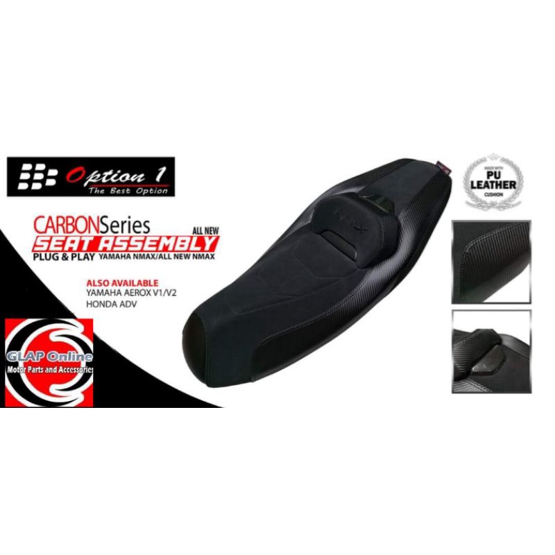 OPTION1 CAMEL BACK SEAT NMAX V1,V2 CARBON | Shopee Philippines