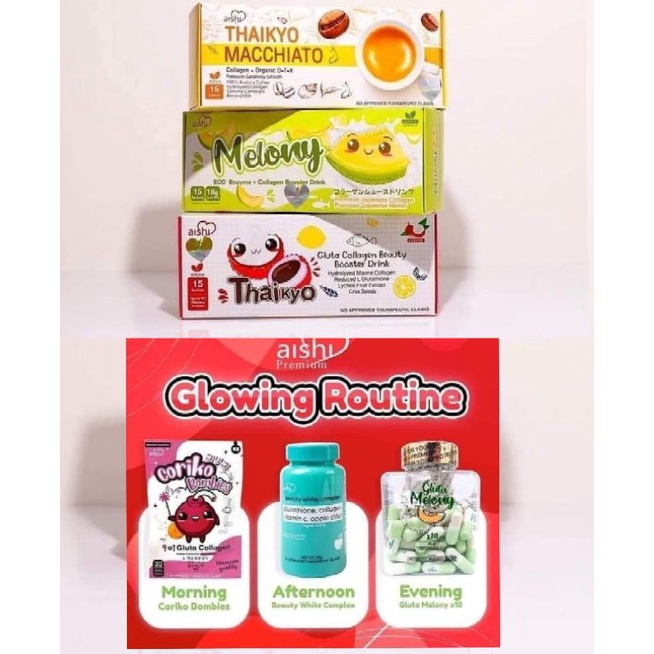 AISHI TOKYO COLLAGEN DRINKS| AISHI MELONY CAPSULE| CORIKO BOMBIES ...