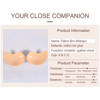 Angelcity Magic Push Up Bra Cleavage Strapless NuBra Bralette Mango ...