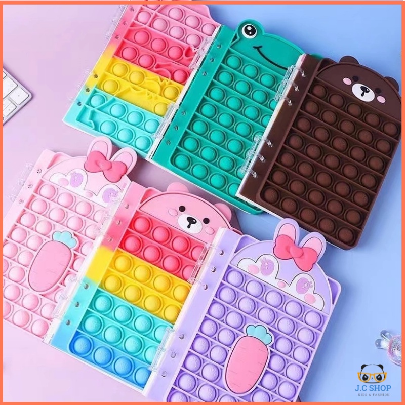 Kawai Pop It Unicorn Notebook Cartoon A5 Silicone Notebooks Student ...