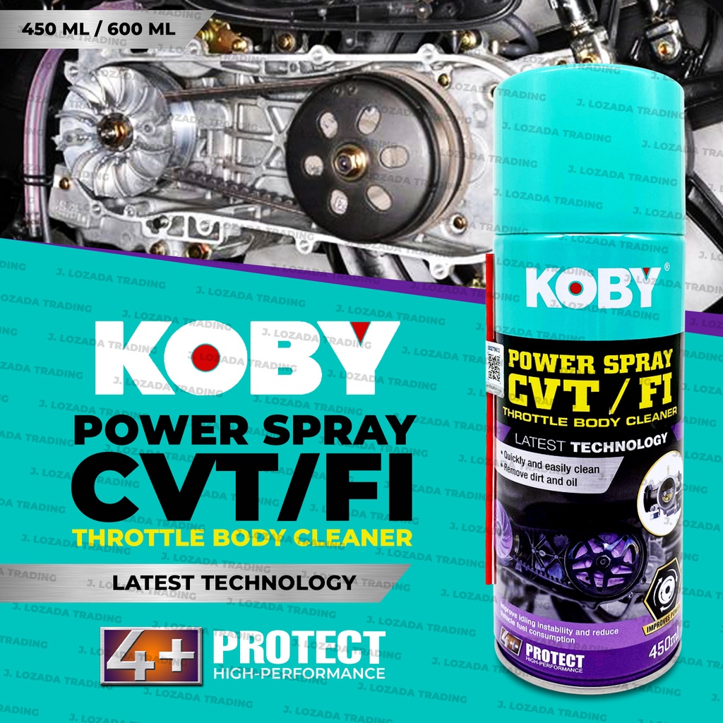 Original Koby Power Spray Cvt Fi Throtte Body Cleaner 450ml/600ml ...