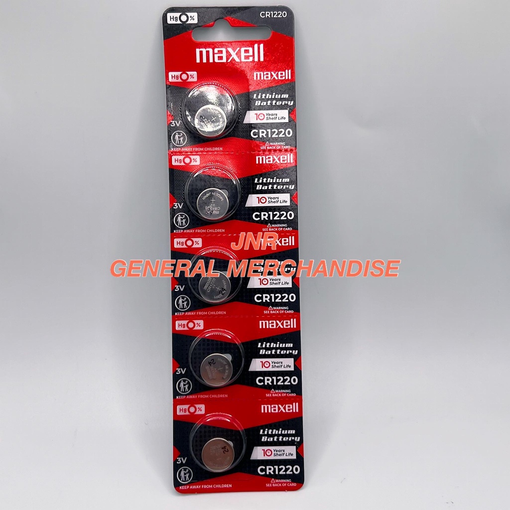 MAXELL CR1220 ORIGINAL LITHIUM 3V BATTERY 1 PAD Maxell 1220 | Shopee Philippines