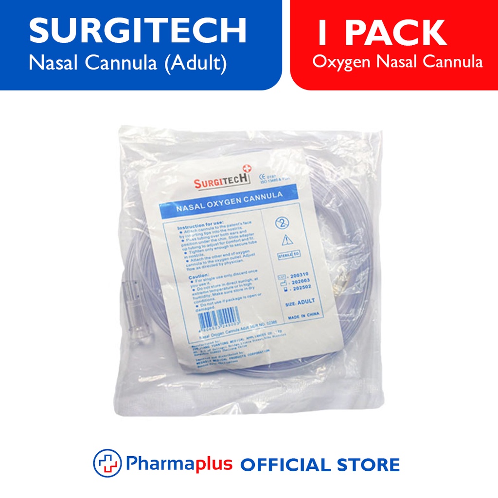 SURGITECH Oxygen Nasal Cannula Adult | Shopee Philippines