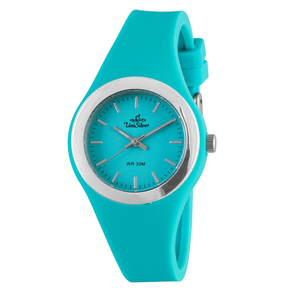 UniSilver TIME CHROMA RUSH Women's Small Analog Silver/Blue-Green ...