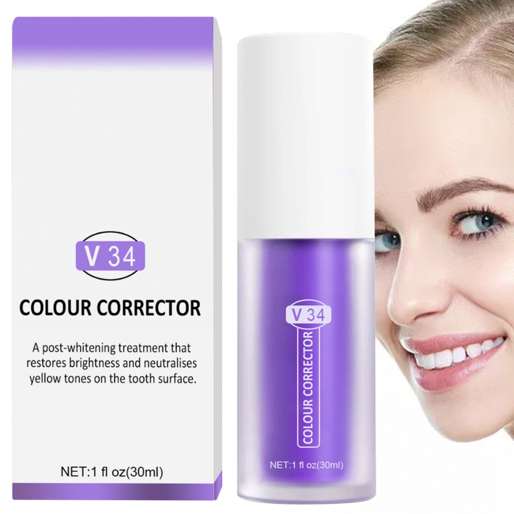 Teeth Whitening V34 Colour Corrector, Toothpaste Against Sensitive ... Teeth Whitening V34 Colour Corrector, Toothpaste Against Sensitive ...