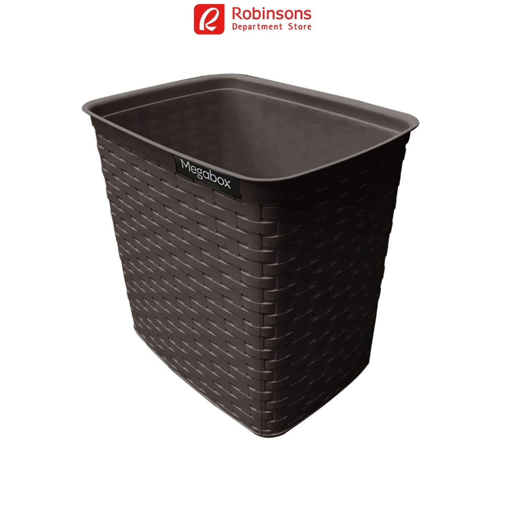 Megabox 13L Boho Rectangle Trash Bin (Dark Brown) | Shopee Philippines