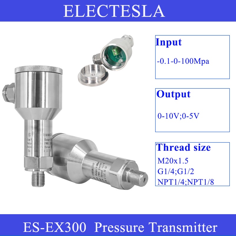 Anti-explosion Pressure Transmitter Oil Atex Pressure Transducer 20Mpa M20x1.5 Pressure Range ...