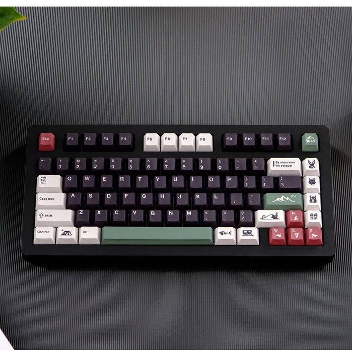 GMK Camping Keycap, 130 Keys PBT Keycaps Cherry Profile DYE-SUB ...