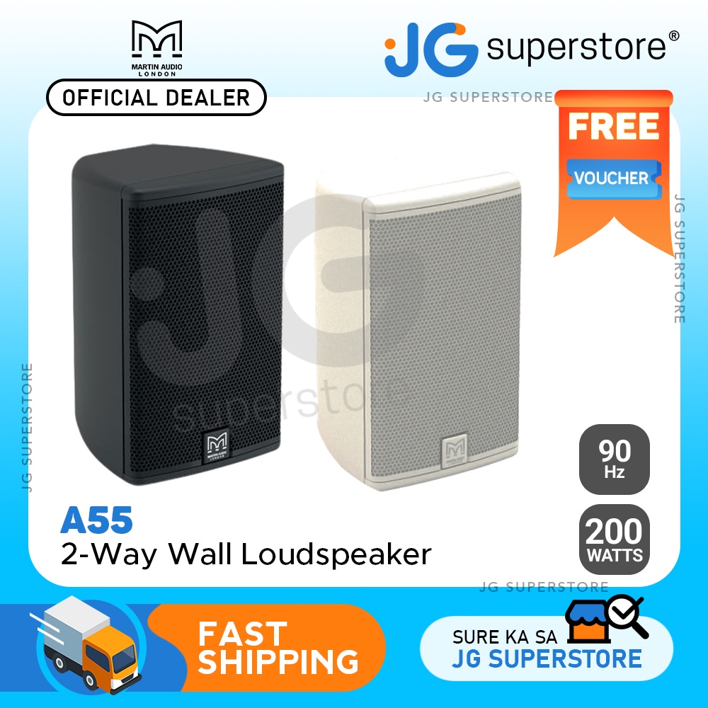 Martin Audio Adorn Series A55 5.25" Passive 2-Way Wall Loudspeaker 50W ...