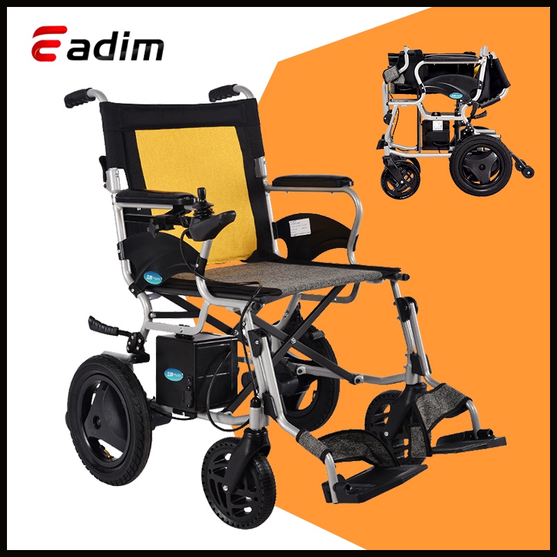 Light Electric Wheelchair Aluminum Alloy Folding Portable Elderly ...