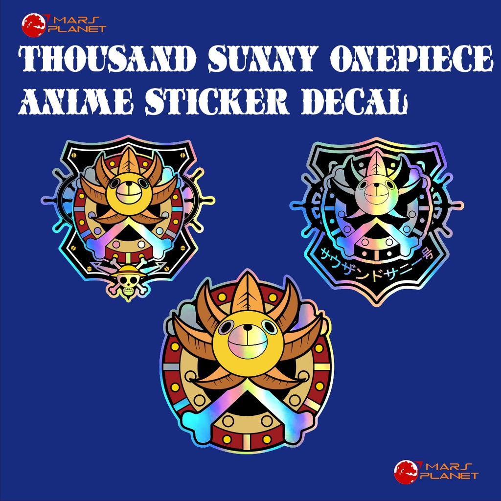 One Piece Anime Thousand Sunny Sticker Decal Waterproof | Shopee ...