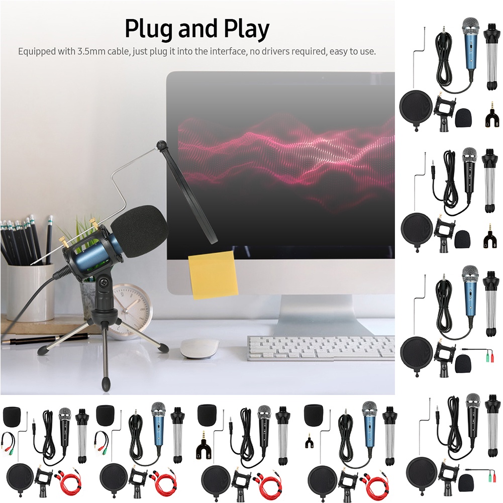 Desktop mini capacitor microphone Wired microphone Computer mobile ...