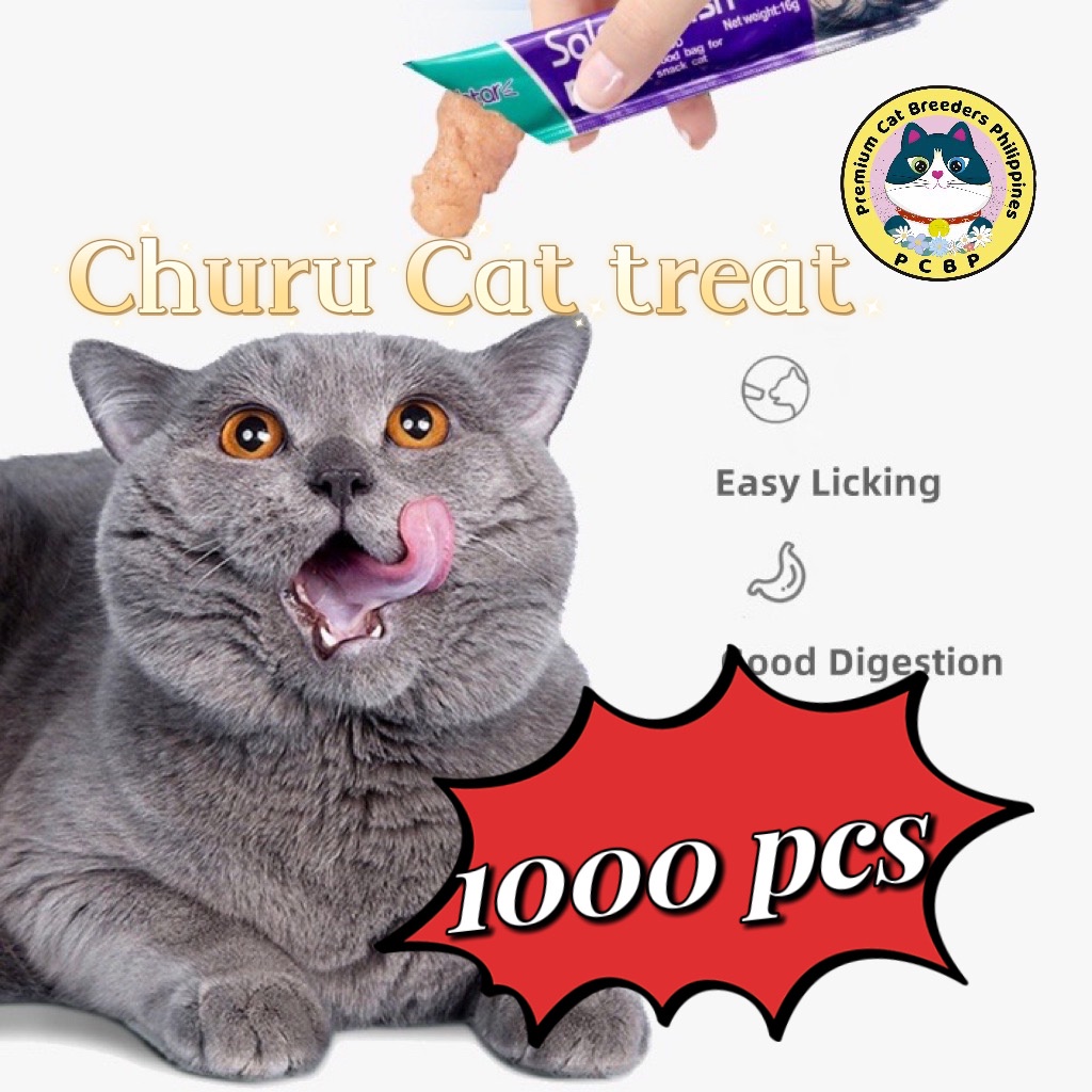 CHURU Cat treats snacks Wet food 16g x1000 pcs Sticks tuna abalone beef ...