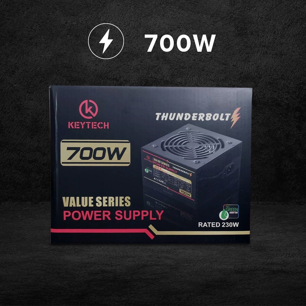 True rated PSU KEYTECH 700watts for Desktop PC | FREE Power Cord / 6pin ...