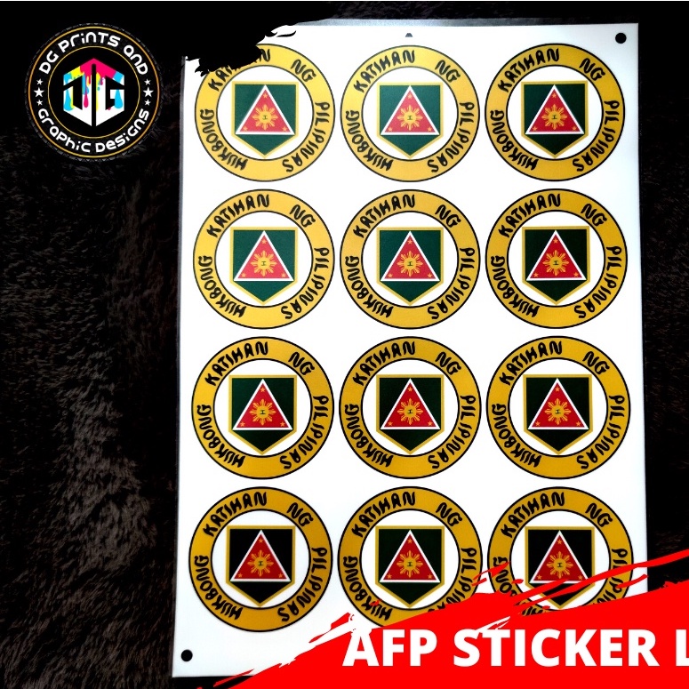 Phil. Army Laminated Vinyl Sticker Logo Outdoor Decal Motorcycle ...