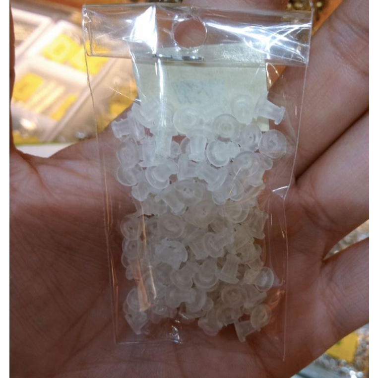 Earrings lock (Pakaw) 100pcs in one pack (Rubber) | Shopee Philippines