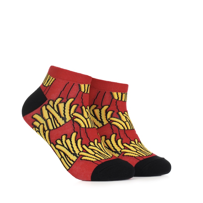 Iconic Socks Big Fries Pattern Mens Ankle Socks | Shopee Philippines