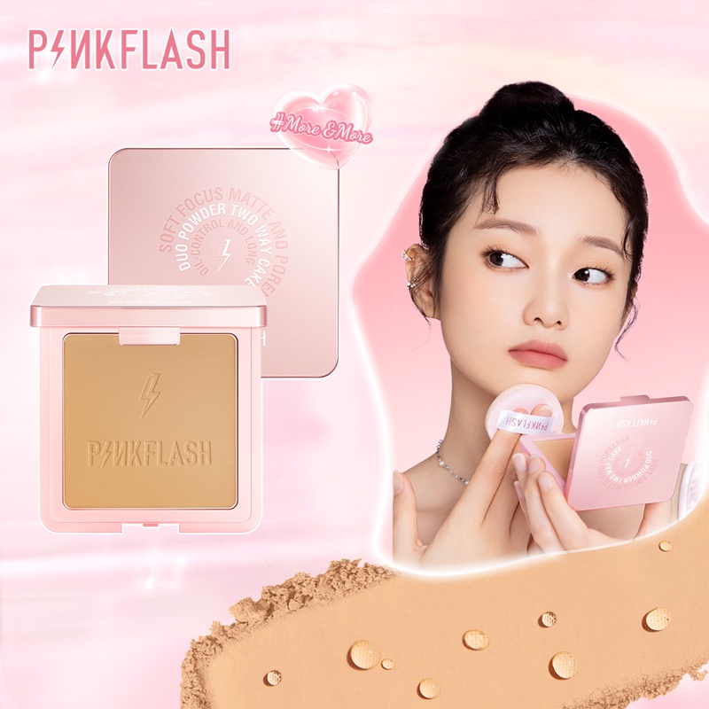 PINKFLASH Sunscreen Powder Waterproof Pressed Powder Matte oil control ...