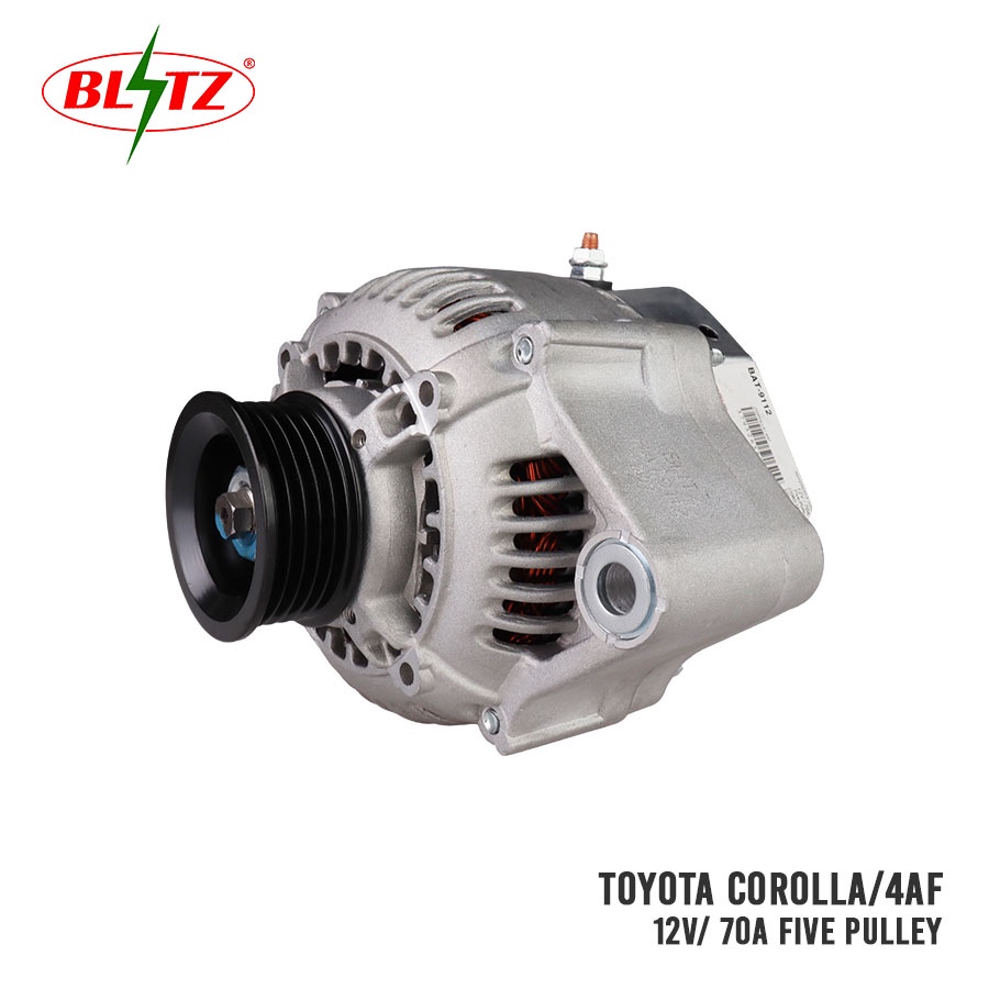 BLITZ ALTERNATOR ASSEMBLY /TOYOTA COROLLA /4AF / 12V/70A /FIVE PULLEY ...
