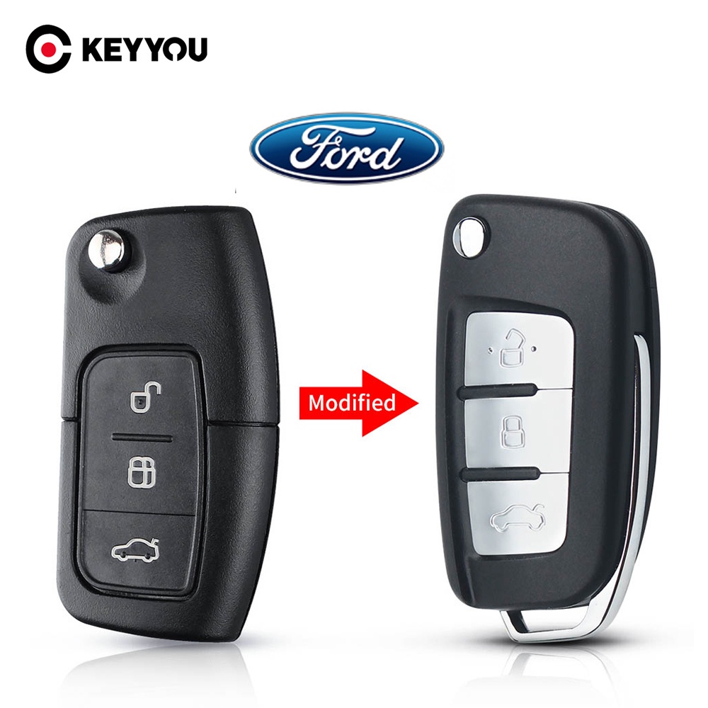 Folding Key Cover Remote Case for Ford Fiesta Focus 2 Ecosport Kuga ...