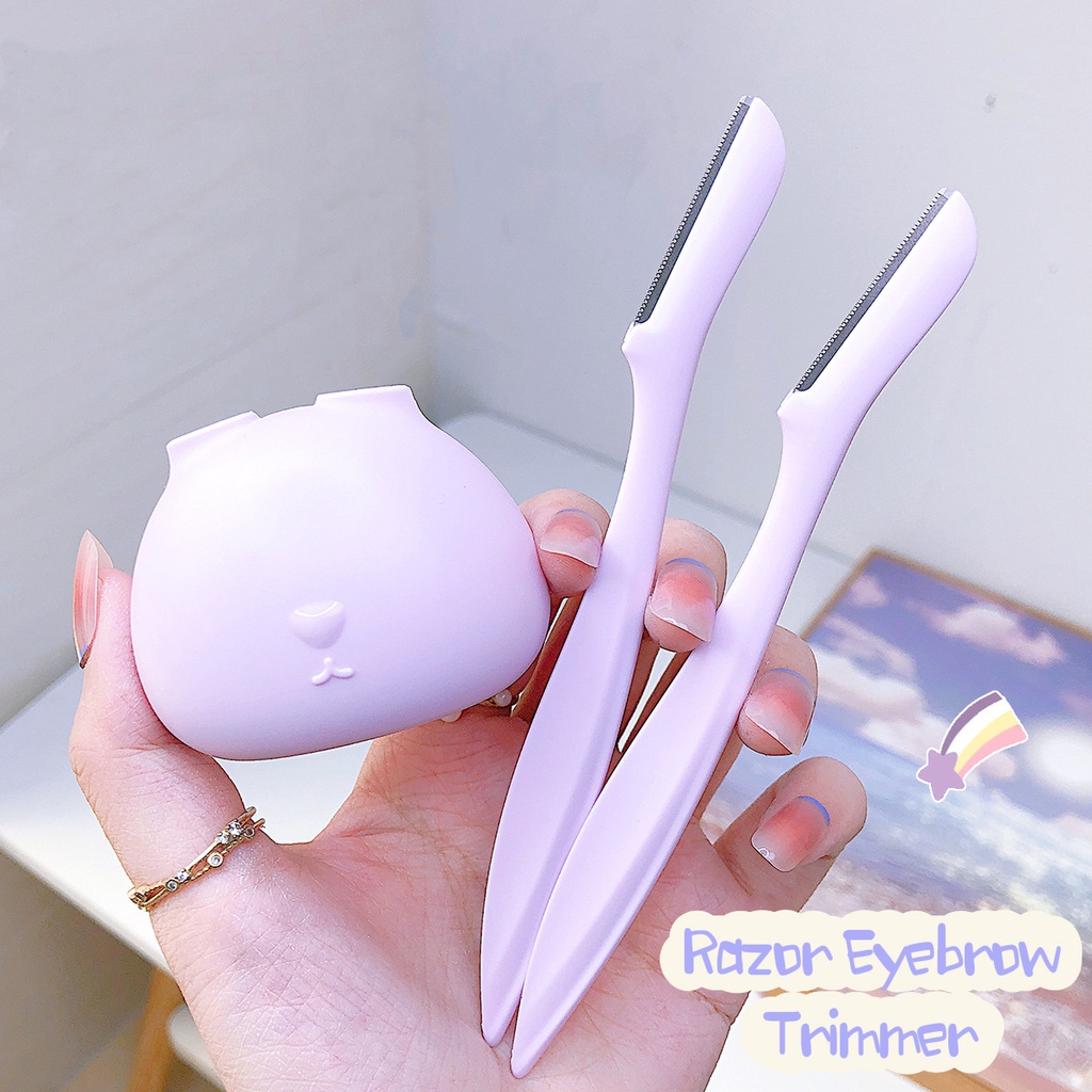 2pcs/Set Rabbit Eyebrow Razor Trimmer Eyebrow Shaver Face Hair Razors ...