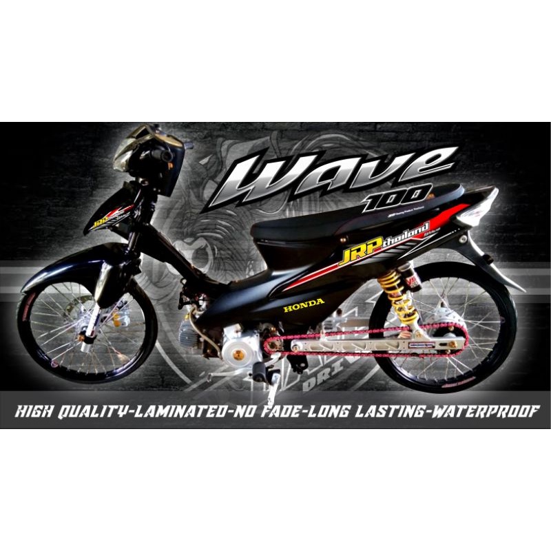 HONDA WAVE 100 JRP THAILAND STOCK SIZE DECAL | Shopee Philippines