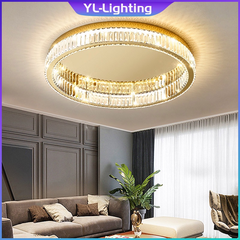 K9 Crystal Ceiling Chandelier for Living Dining Room Kitchen circle Led ...