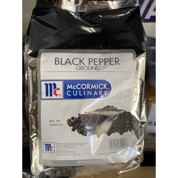 MCCORMICK BLACK PEPPER GROUND 1KG | Shopee Philippines