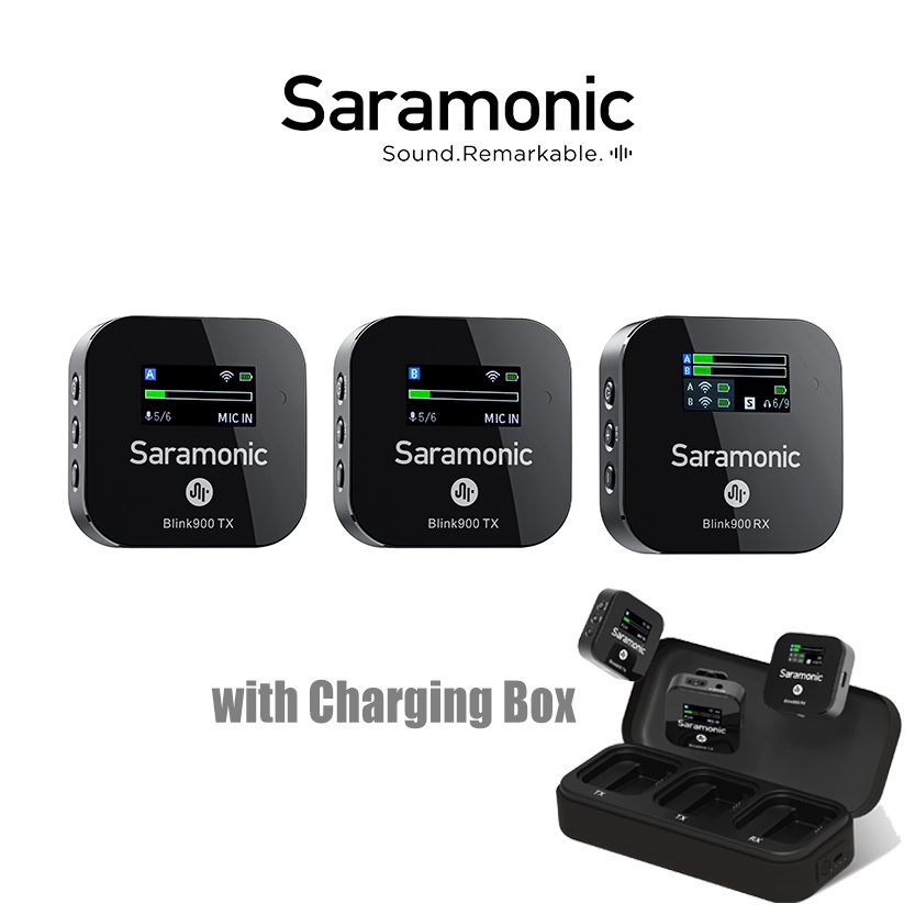 Saramonic Blink900 B2 Wireless Microphone 2.4GHz Clip-On Mic System ...