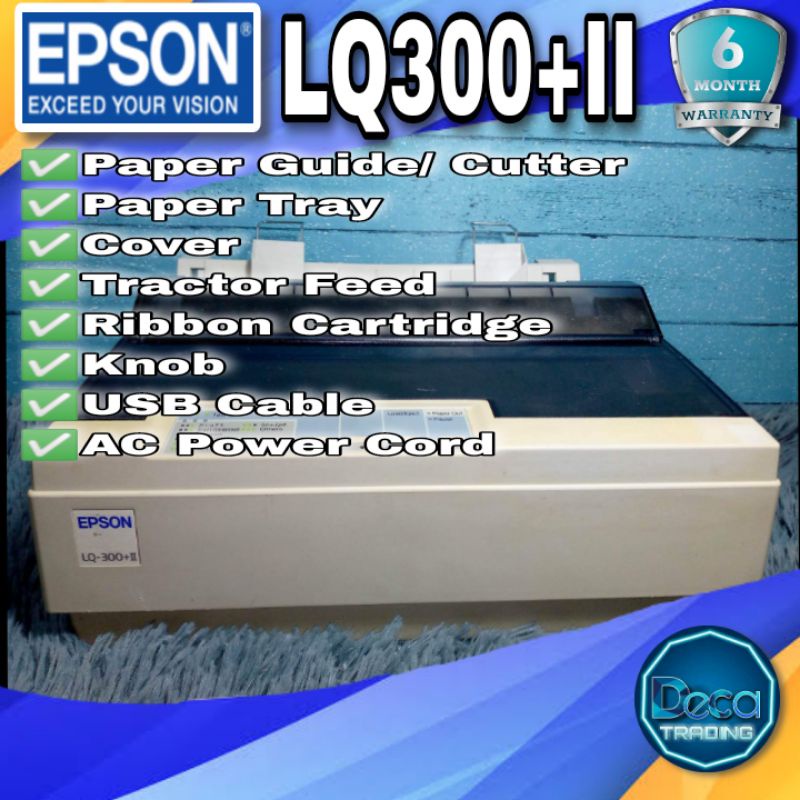 EPSON LQ300+II DOT MATRIX PRINTER with BRANDNEW PRINTER HEAD INSTALLED ...
