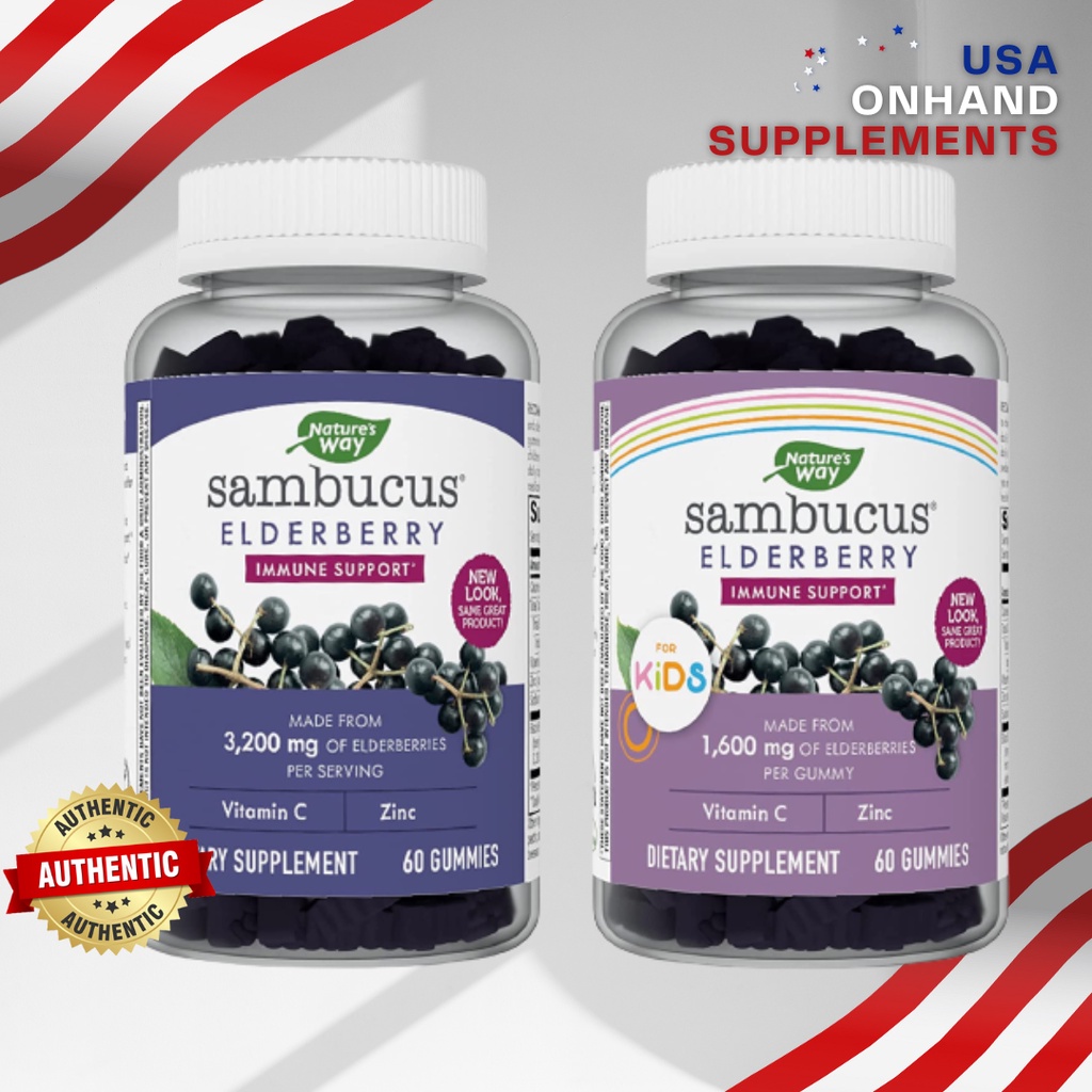 USA Onhand | Nature's Way Immune Support Sambucus Gummies for Kids and ...
