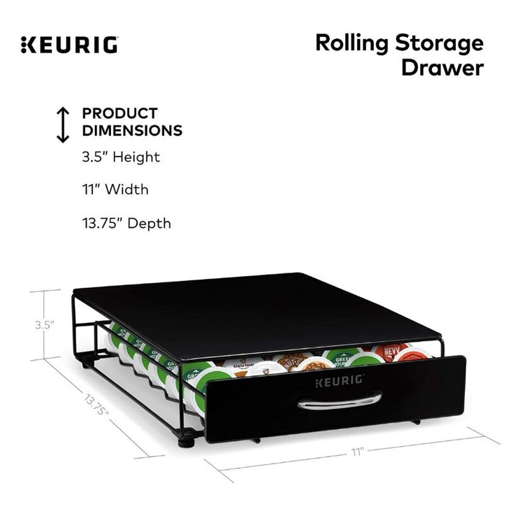 KEURIG 35 K-cup Pods Under Brewer ROLLING STORAGE DRAWER | Shopee ...
