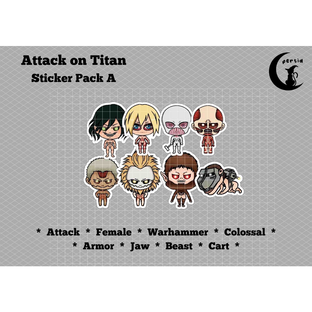 Attack on Titan Sticker Pack (FOR INDIVIDUAL PICK) | Shopee Philippines