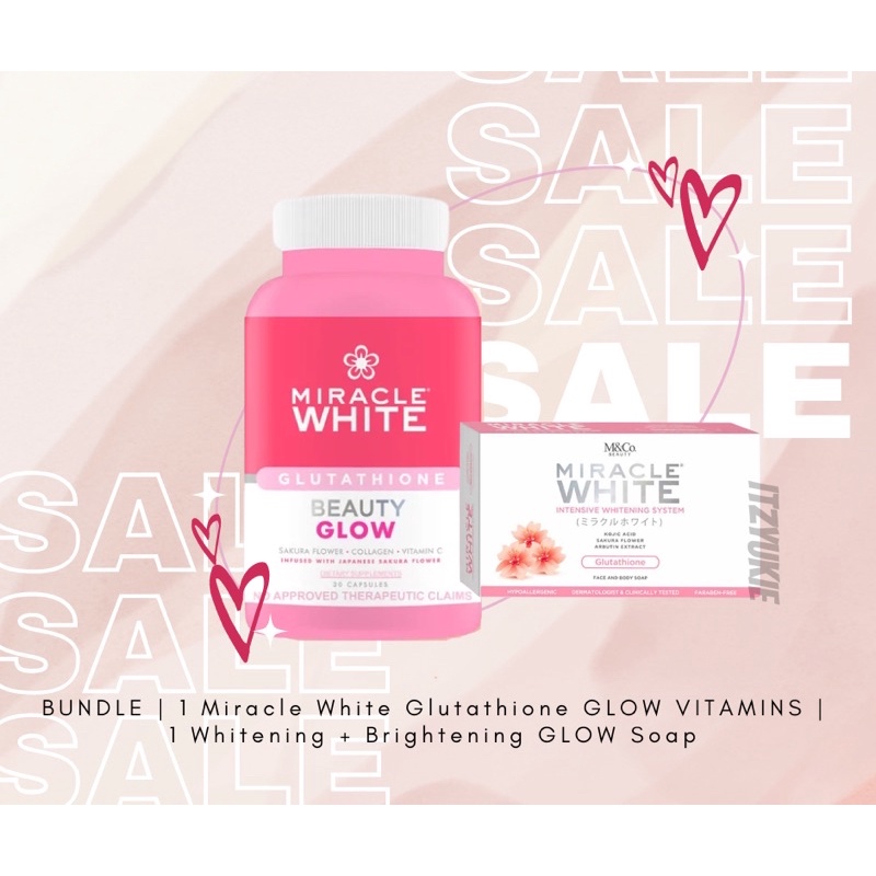 Miracle White Advanced Whitening Glutathione Capsule & Miracle White ...