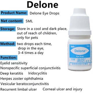 Sinphar Gentamicin and Delone Cat and Dog Eye Drops 5ml | Shopee ...