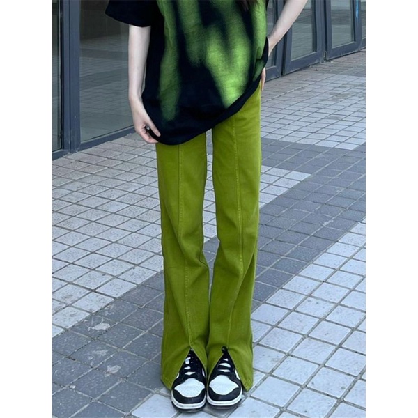 Personality Blue Split Jeans (1size Only) | Shopee Philippines