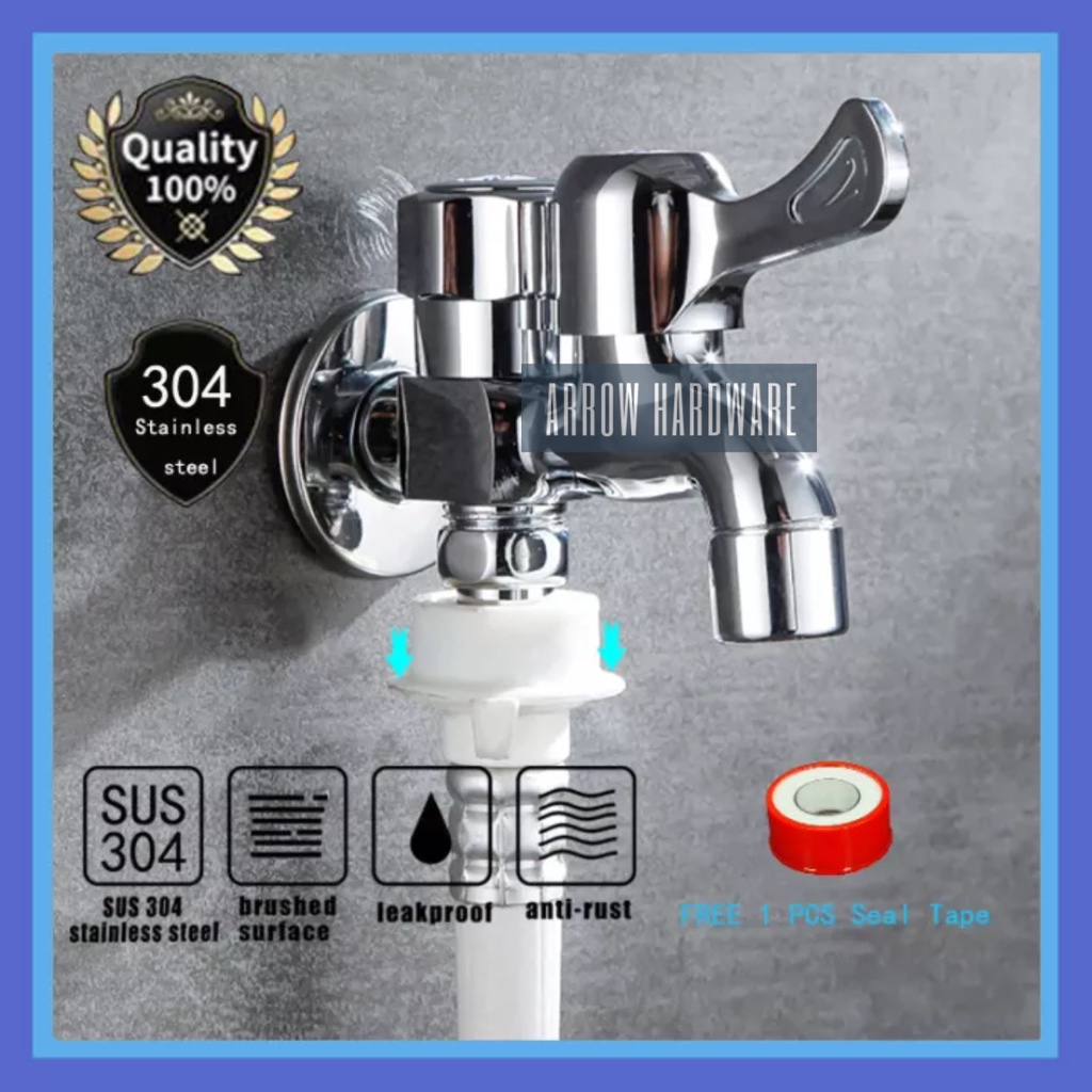The upper two-way washing machine faucet is divided into two household ...