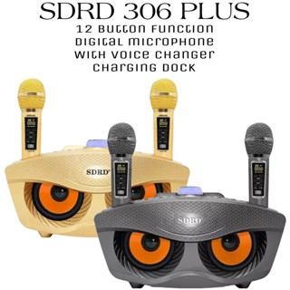 SDRD 306 /SDRD 306 plus/K08 Wireless Bluetooth Dual Microphone Karaoke Portable Stereo Speaker ...