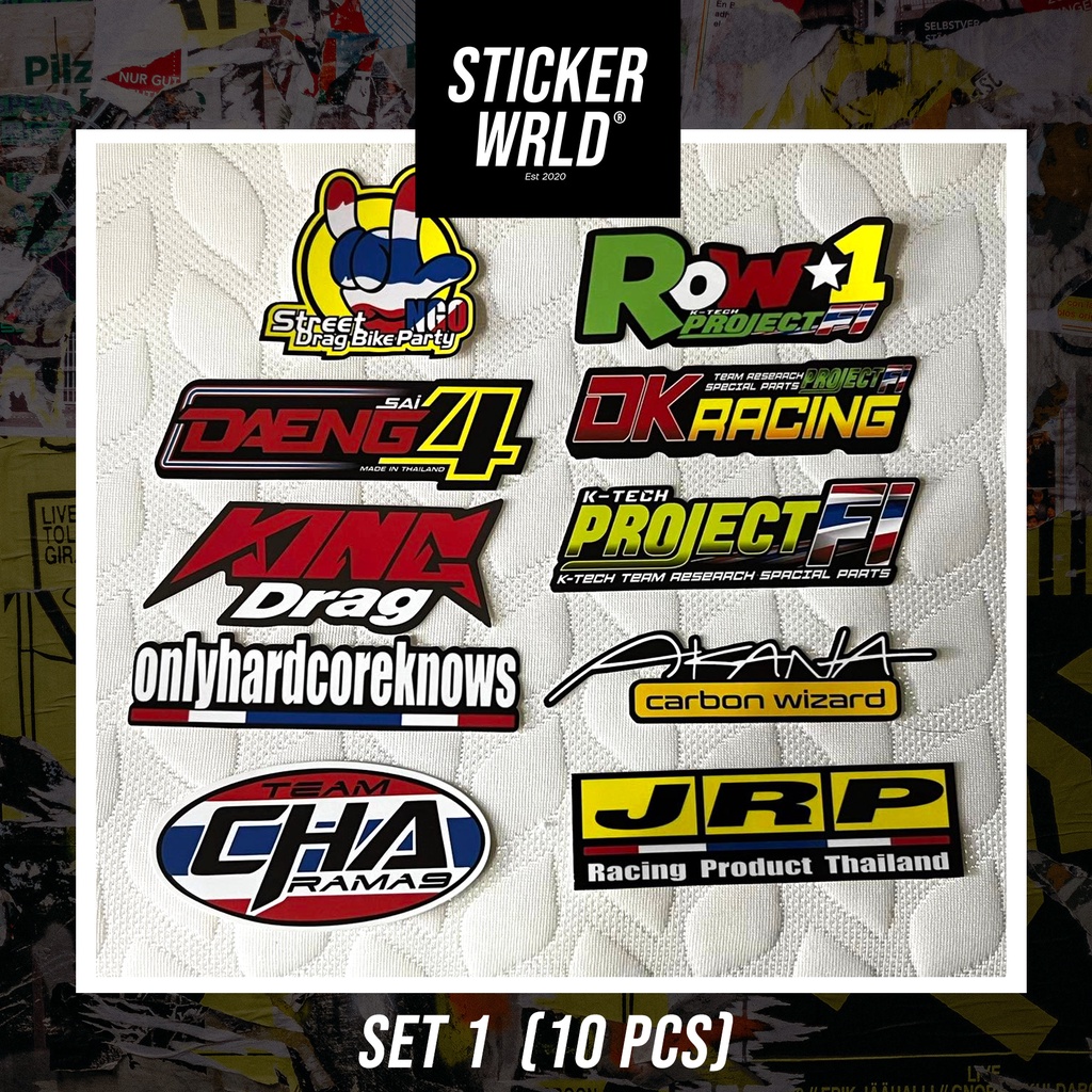 10 Pcs Motorcycle Visor Sticker Thai Set Assorted | Shopee Philippines